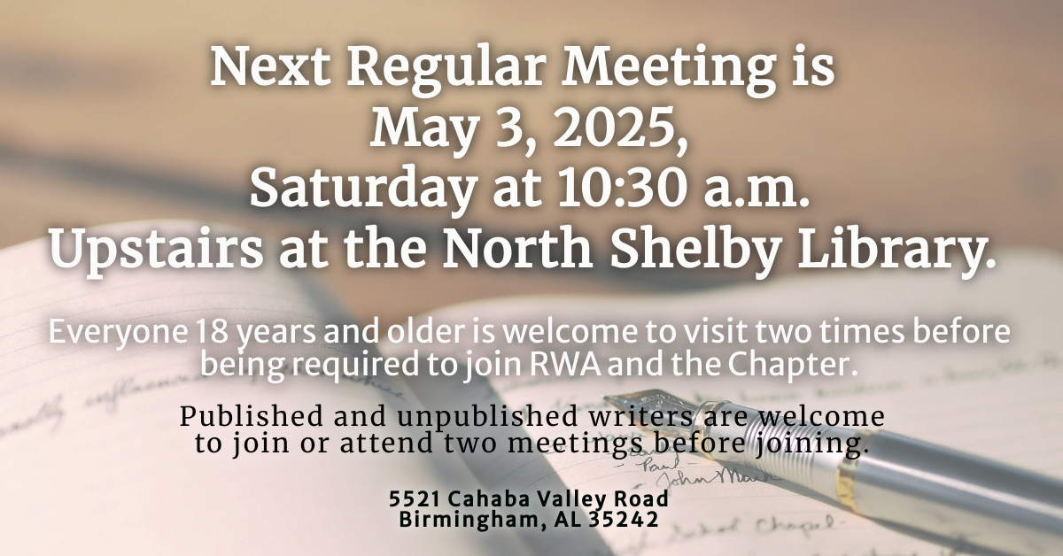 May 2025 Meeting and Program – RWA Chapter 178